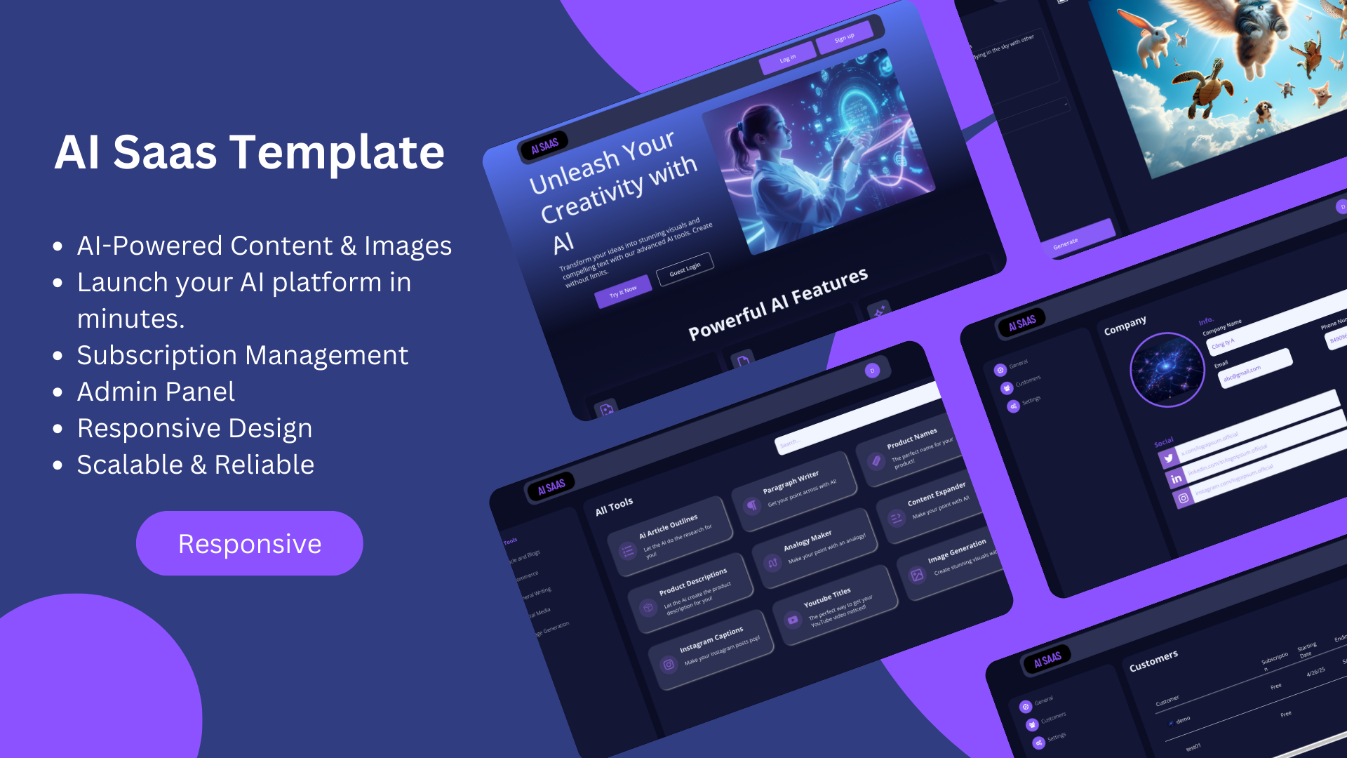 AI Saas Template Template | Bubble